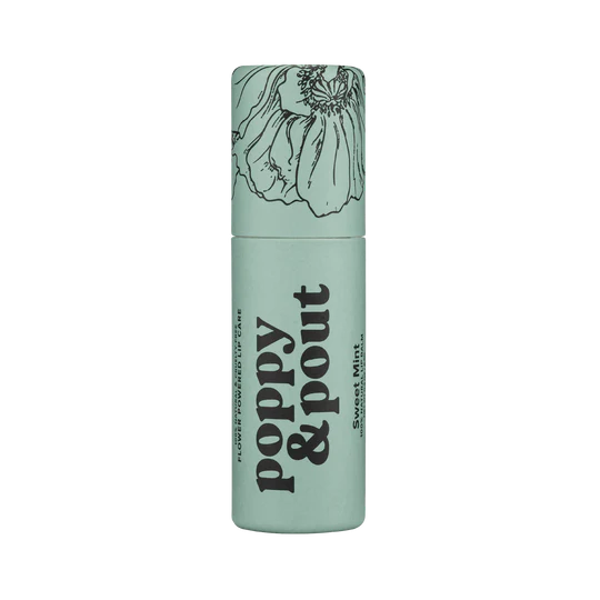 Poppy & Pout Lip Balm, Sweet Mint | Clara Jane Hemp Dispensary - Nashville